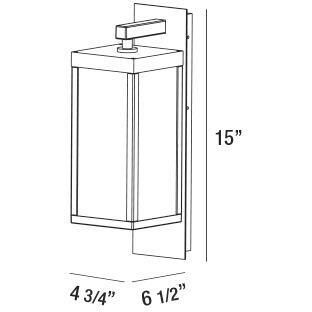 Eurofase 34125-014 Ontario LED 15 inch Graphite Outdoor Wall Mount